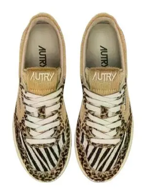 AUTRY Leopard-print Zebra-print Sneakers - Neutrals