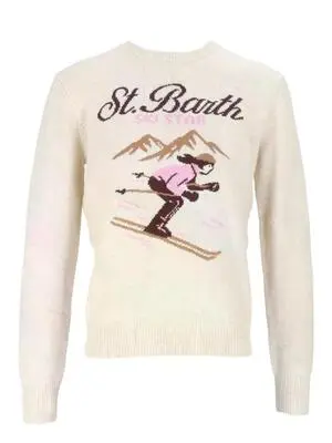 MC2 SAINT BARTH Intarsia-knit Crew-neck Sweater - Neutrals