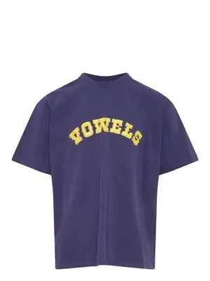 VOWELS Cowboy Logo-print Cotton T-shirt - Blue