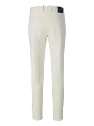 Incotex Pleated Straight-leg Trousers - White