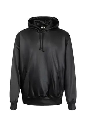 Comme Des Garçons Drawstring-hoodie Satin-finish Hoodie - Black