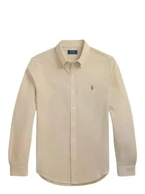 Polo Ralph Lauren Embroidered-logo Piqué Shirt - Neutrals