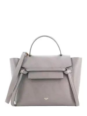 CELINE Belt Bag Textured Leather Micro Satchel