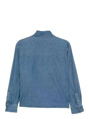 SEVENTY Exaggerated-collar Denim Shirt