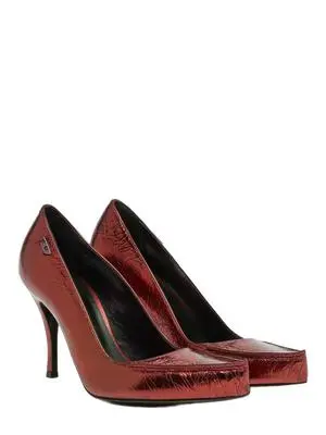 DIESEL® D-lucette Metallic-leather Pumps - Red
