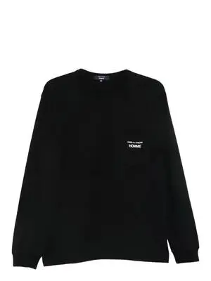 Comme Des Garçons Logo-print Pocket T-shirt - Black