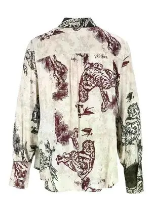 SHIRTAPORTER Tiger-print Long-sleeve Shirt - Neutrals