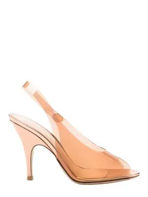 GIANVITO ROSSI Transparent Peep-toe Heeled Sandals Neutrals