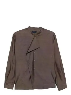 Soeur Hampton Silk Wrap-front Blouse - Brown
