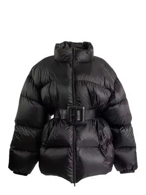 Balenciaga Belted Puffer Jacket - Black