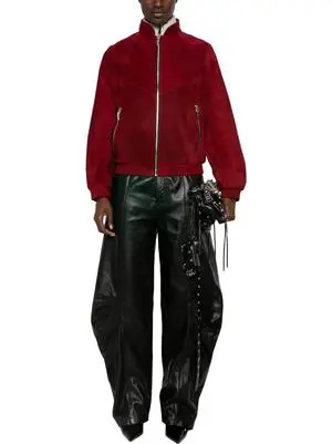 MITILIANE COUTURE Suede Zip-up Jacket - Red