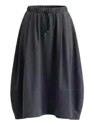 GRAN SASSO Drawstring-waist Pleated Midi Skirt - Blue