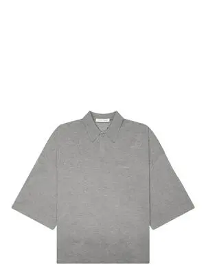 Fear Of God Essentials 90s Cropped Polo Shirt - Grey