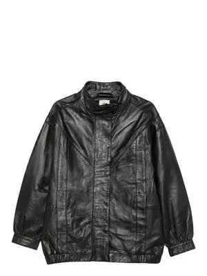 THE GARMENT Panelled Leather Jacket - Black