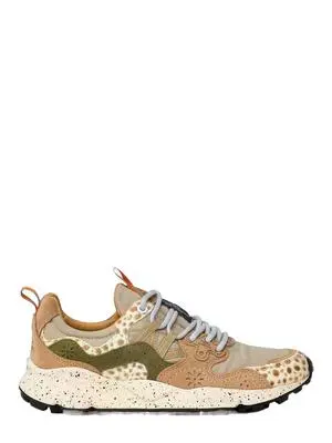 FLOWER MOUNTAIN Yamano 3 Uni Animal-print Panelled Sneakers Neutrals