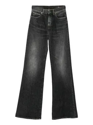 DONDUP Amber Faded Wide-leg Jeans - Grey