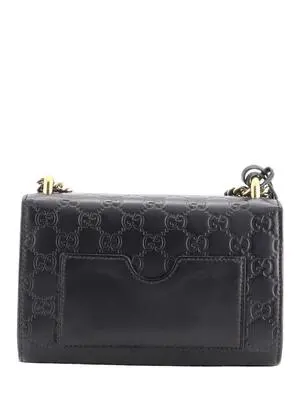 Gucci Padlock Shoulder Bag Guccissima Leather Small Crossbody Bag - Black