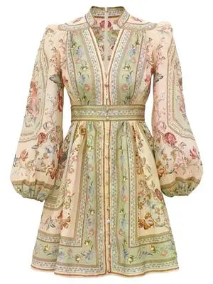 ZIMMERMANN Roselight Floral-print Mini Dress