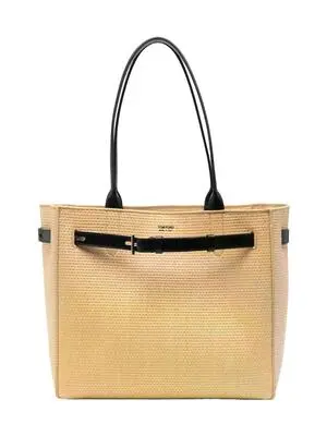 TOM FORD Woven Tote Bag Neutrals