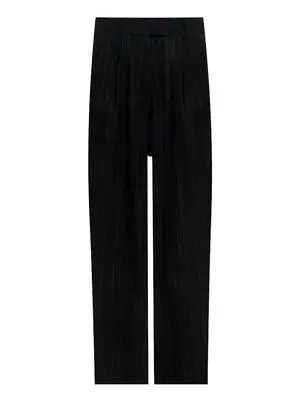 Off-White Pinstripe-pattern Trousers - Black