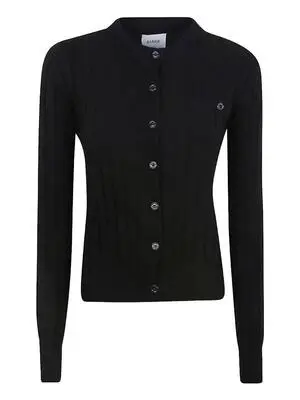 BARRIE Ribbed-knit Cardigan - Black