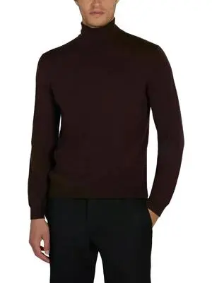 ZANONE Flexwool Roll-neck Sweater Brown