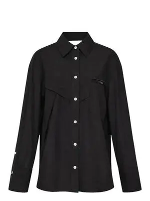 3.1 Phillip Lim Sequin-embellished Poplin Shirt - Black