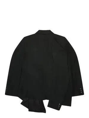 Comme Des Garçons Deconstructed Asymmetric Jacket - Black