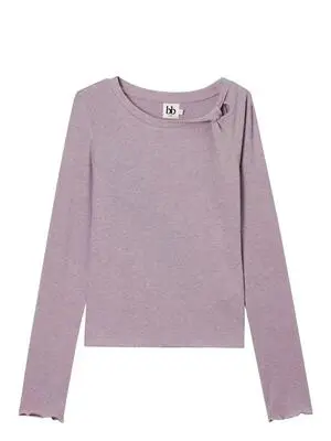B+AB Knot-detail Long-sleeve T-shirt - Purple