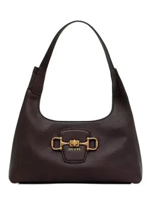 Guess Sunset Horsebit Grained Tote Bag - Brown