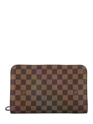 LOUIS VUITTON Pochette Saint Louis Damier Clutch Bag - Brown