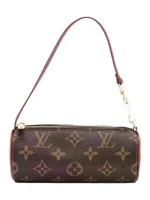 LOUIS VUITTON Papillon Pochette Monogram Canvas Mini Clutch Bag - Brown