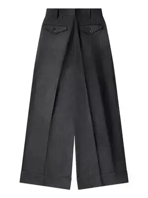 Junya Watanabe Pinstripe Pleated Trousers - Grey