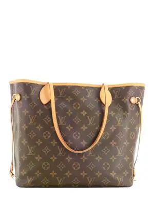 LOUIS VUITTON Neverfull Nm Monogram Canvas Mm Tote Bag - Brown
