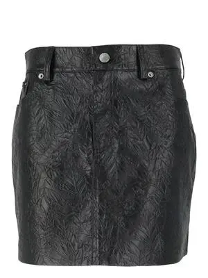 Michael Kors Crinkled Mini Skirt - Black