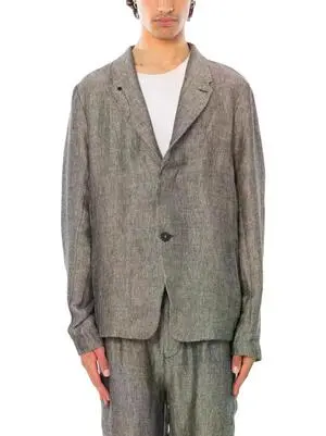 Transit Two-tone Linen Blazer - Grey