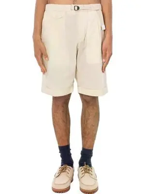 WHITE SAND Belted Pleated Shorts - Neutrals