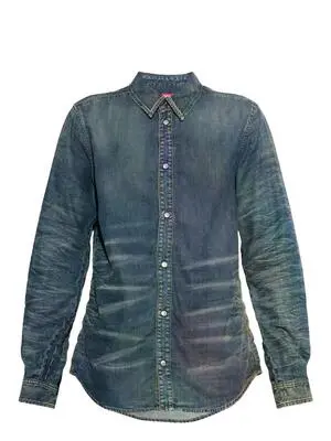 DIESEL® Faded Whiskered Shirt - Blue