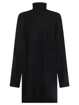 THOM KROM High-neck Long-sleeve Mini Dress - Black