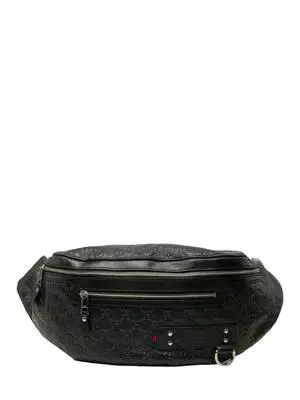 Gucci 2000-2015 Guccissima Web Belt Bag - Black