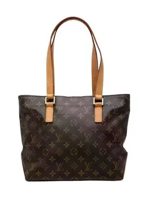 LOUIS VUITTON 2002 Monogram Cabas Piano Tote Bag - Brown
