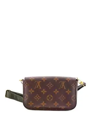 LOUIS VUITTON Felicie Strap & Go Handbag Monogram Canvas Crossbody Bag - Brown