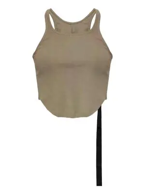 Rick Owens Ribbed-knit Crop Top Neutrals