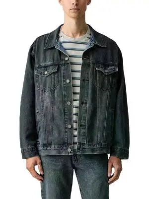 LEVI'S Relaxed Trucker Faded Denim Jacket - Grey
