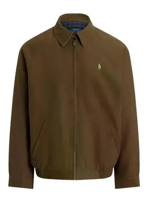 Polo Ralph Lauren Logo-embroidered Elasticated-hem Jacket Brown