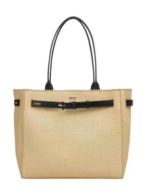 TOM FORD Audrey Buckled Tote Bag - Neutrals