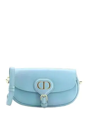 Dior Bobby Flap Bag Leather East West Crossbody Bag - Blue