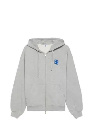 ADER ERROR Logo-patch Zip-up Hoodie - Grey