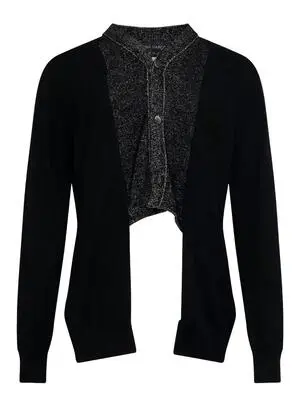 COMME DES GARÇONS Layered Metallic-effect Cardigan