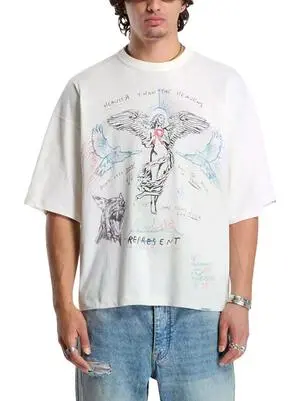 REPRESENT Heavier Than The Heavens Graphic-print T-shirt - Neutrals